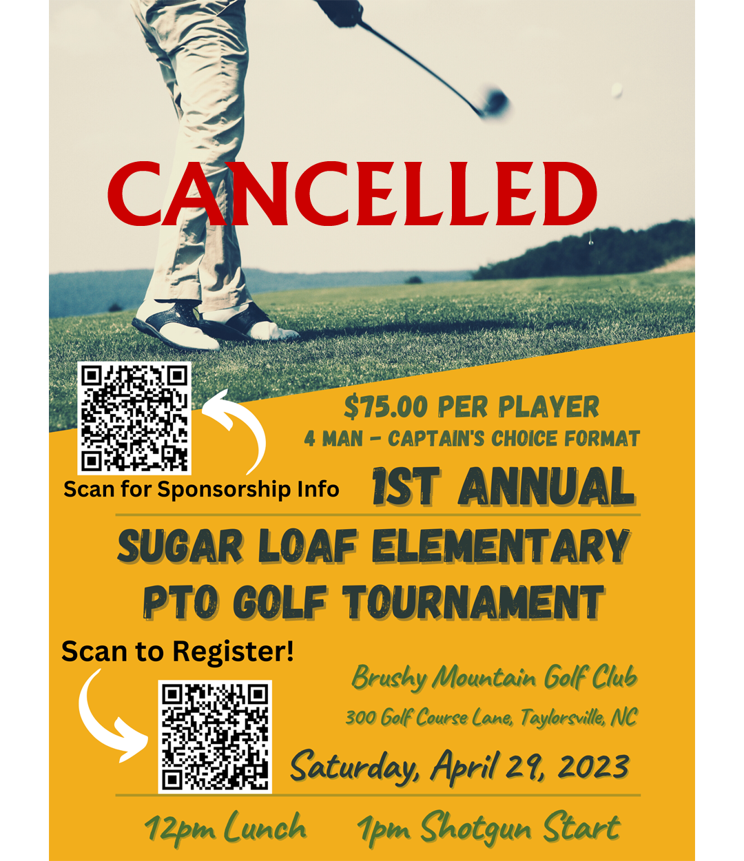 Sugar Loaf PTO Golf Tournament cancelled – The Taylorsville Times