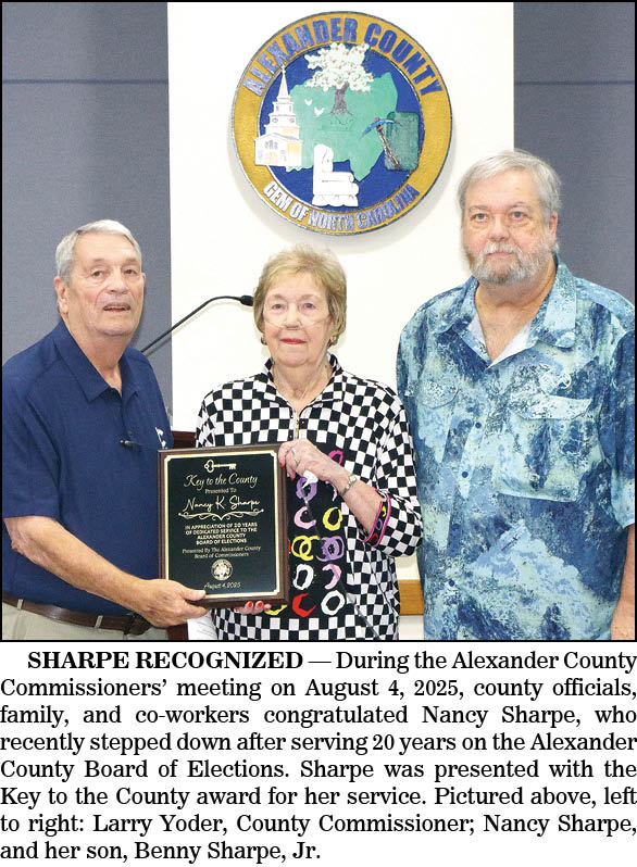 Commissioners present “Keys to the County” – The Taylorsville Times